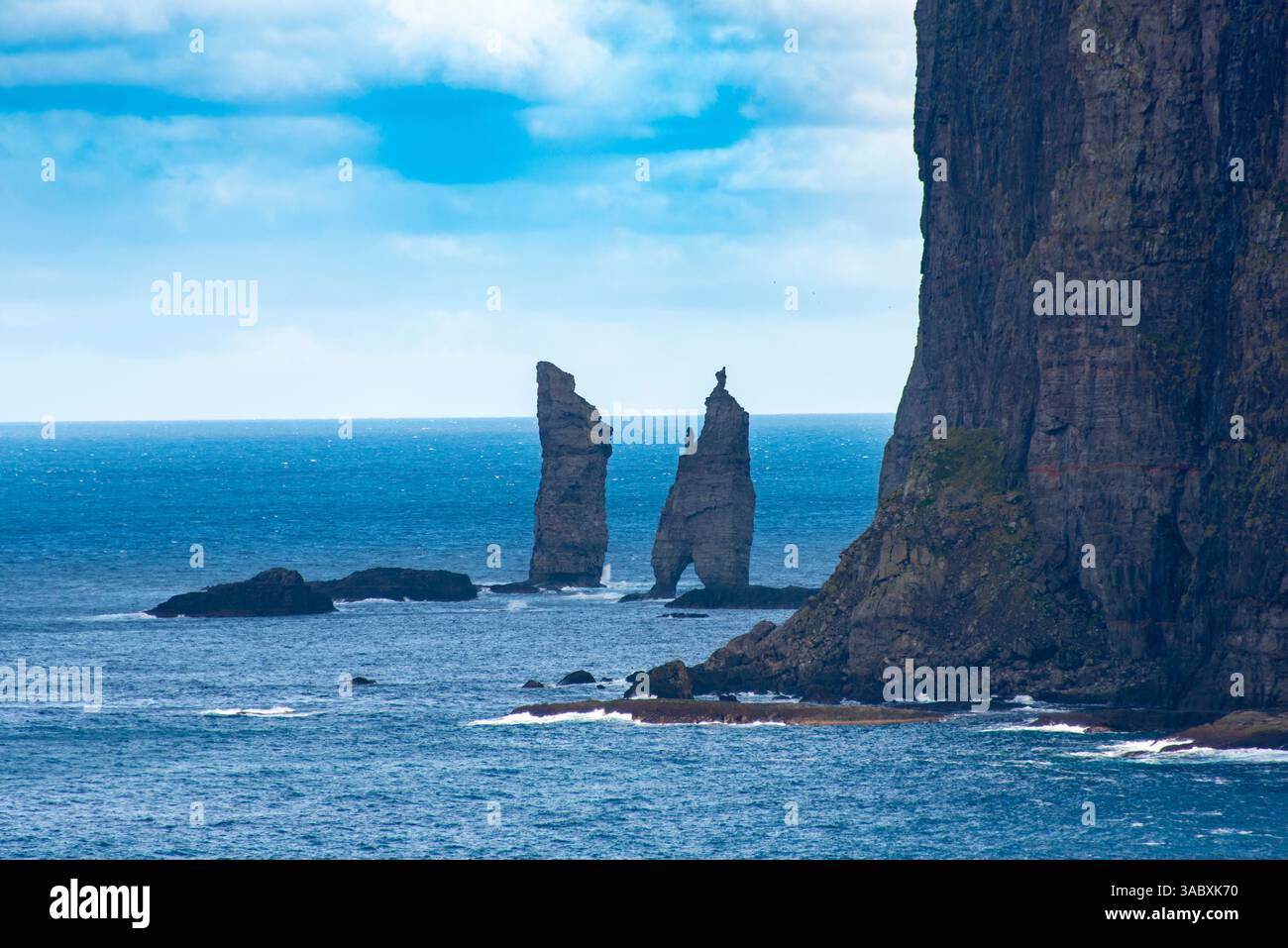 Risin and Kellingin Sea Stacks - Faroe Islands Stock Photo - Alamy