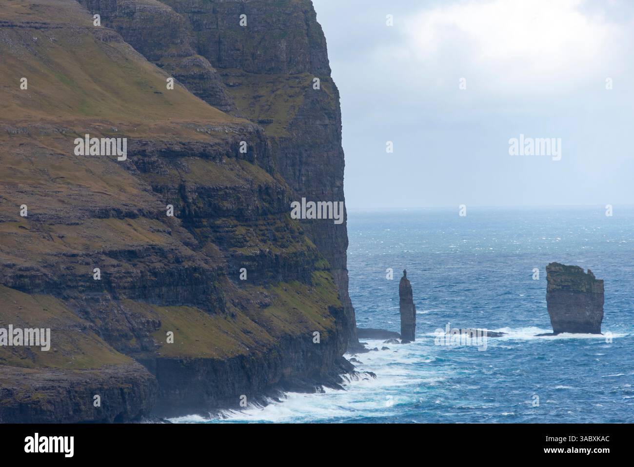Risin and Kellingin Sea Stacks - Faroe Islands Stock Photo - Alamy