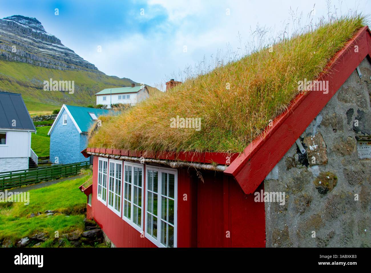 Turf House in Faroe Islands Stock Photo - Alamy