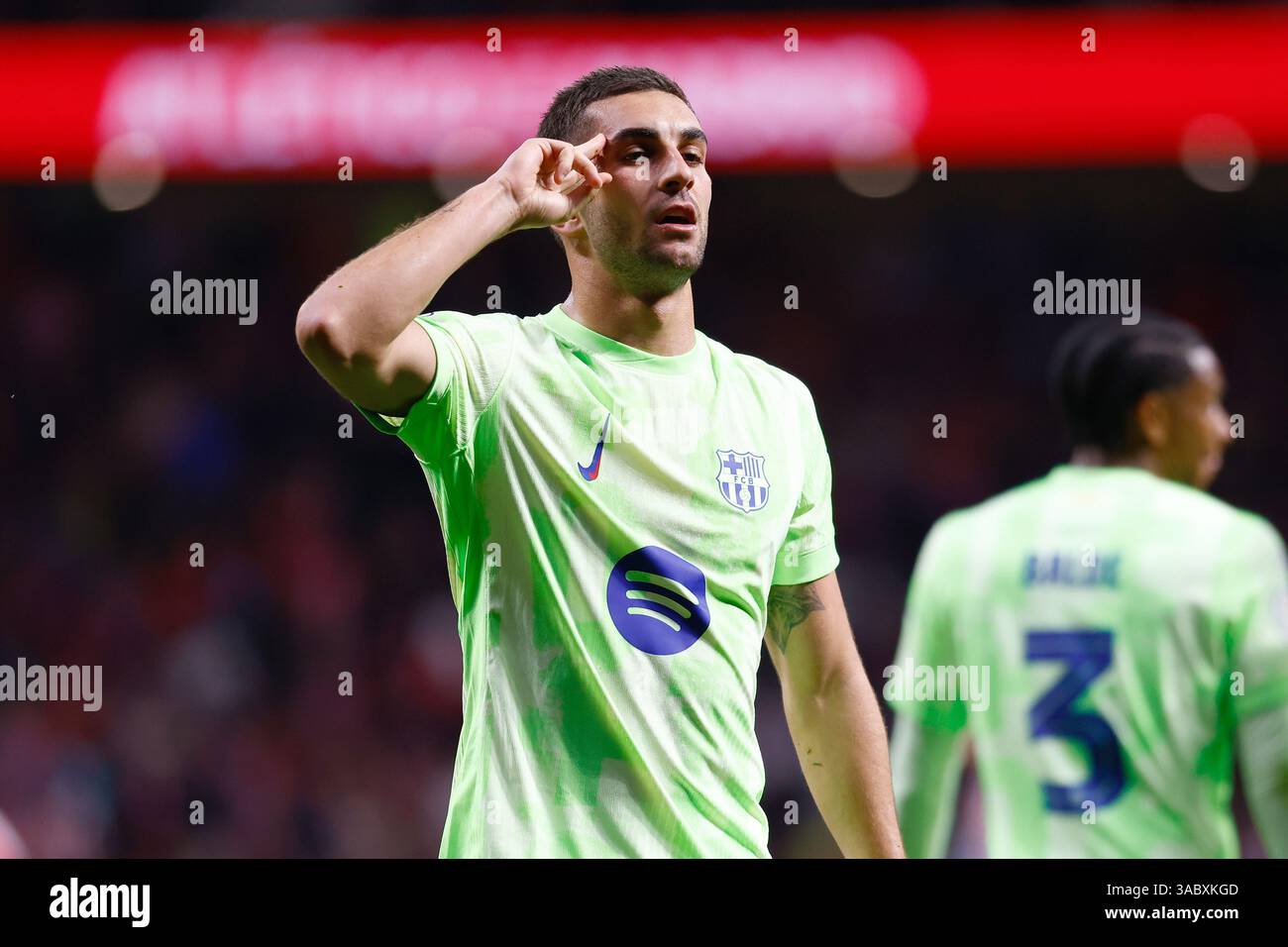 Ferran Torres of FC Barcelona celebrates a goal 0-1 during the Spanish ...