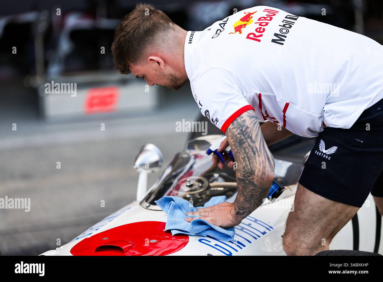 SUZUKA, JAPAN - APRIL 3: Honda RA272 outside the Oracle Red Bull Racing ...