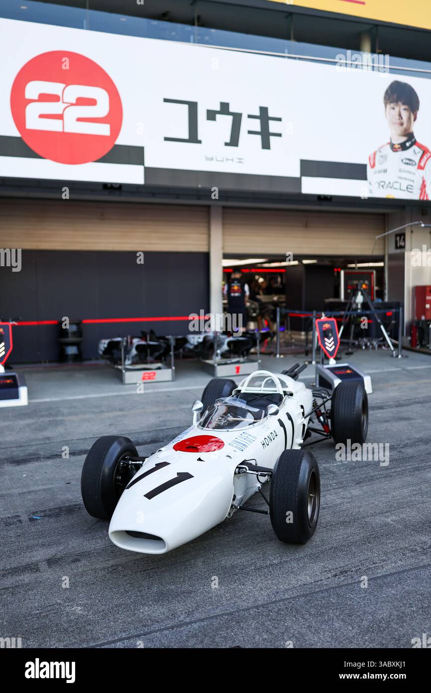 SUZUKA, JAPAN - APRIL 3: Honda RA272 outside the Oracle Red Bull Racing ...
