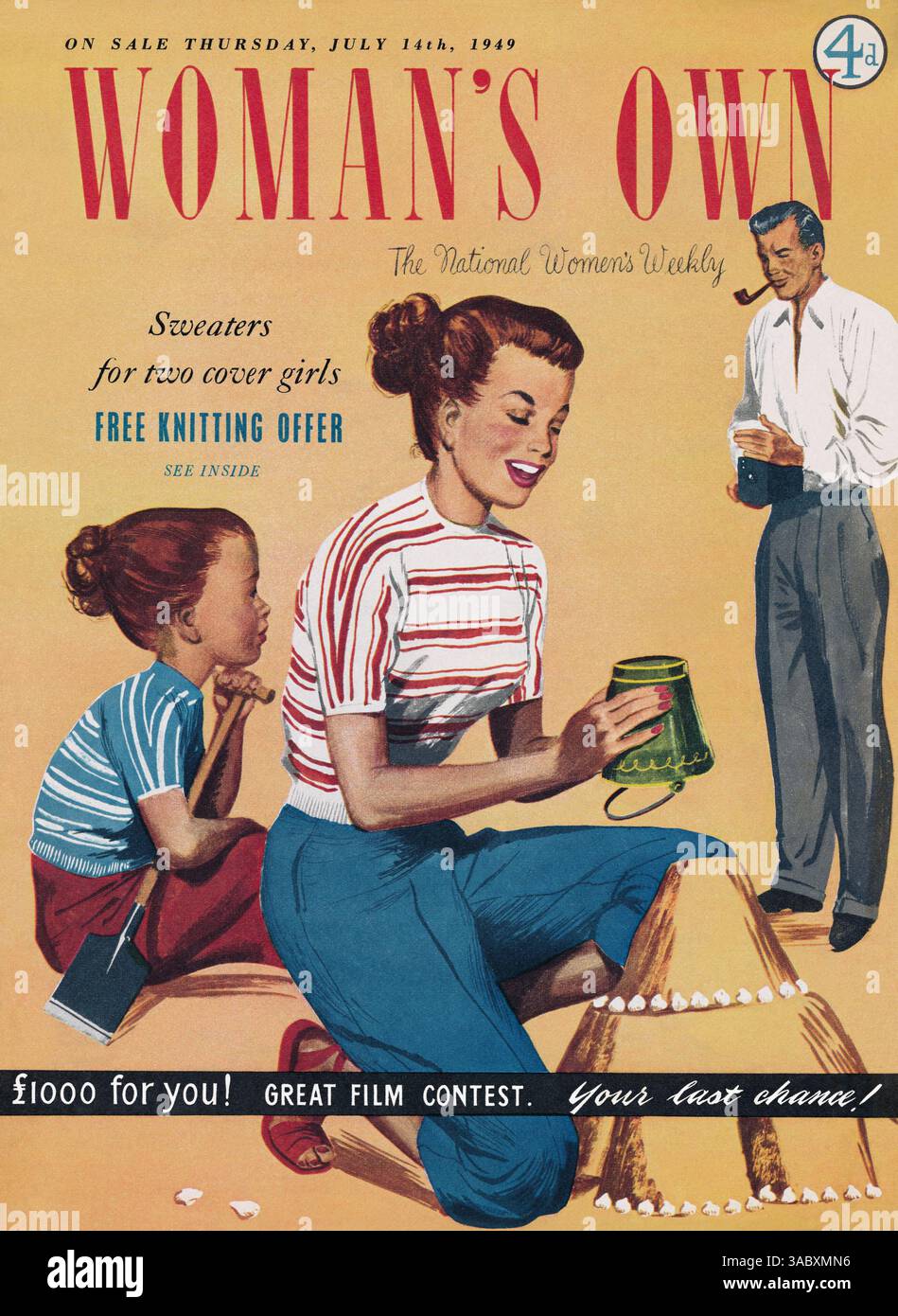 Vintage front cover of Woman's Own magazine for 14th July 1949 Stock ...