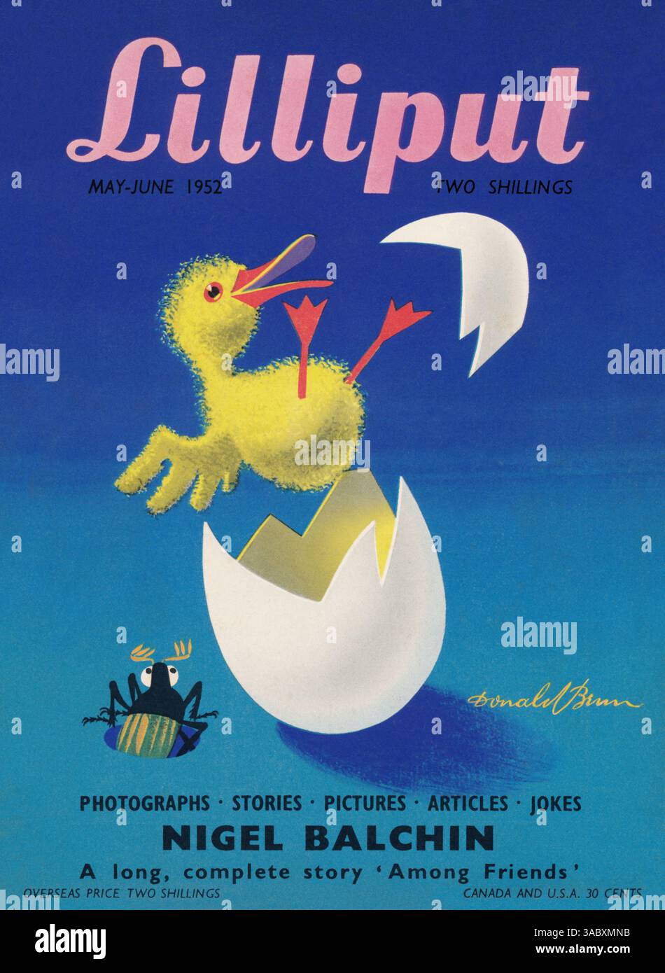 Vintage front cover of Lilliput magazine for May-June 1952, with an ...