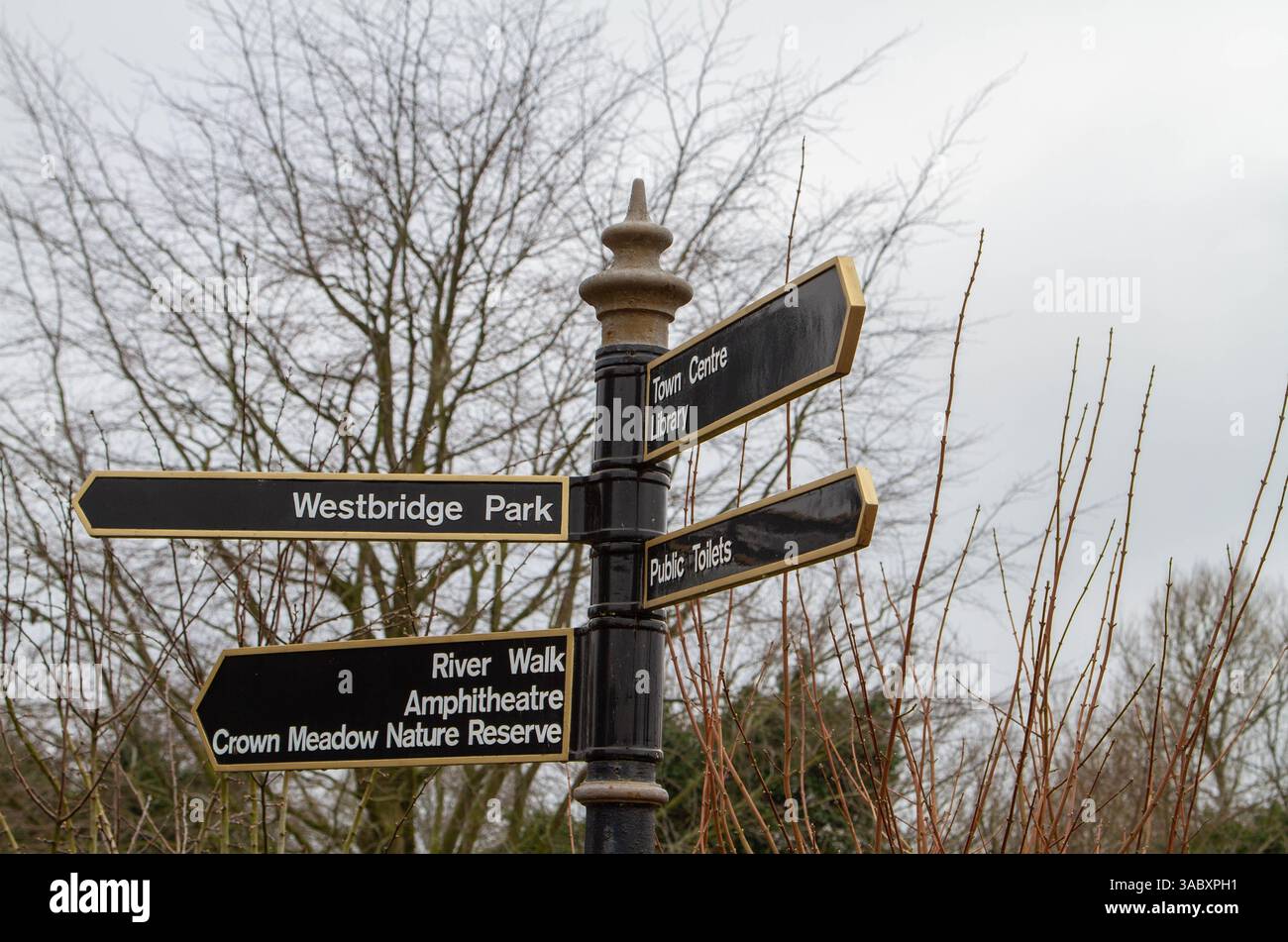 Signposts to tourist attractions and facilities in Stone, Staffordshire ...