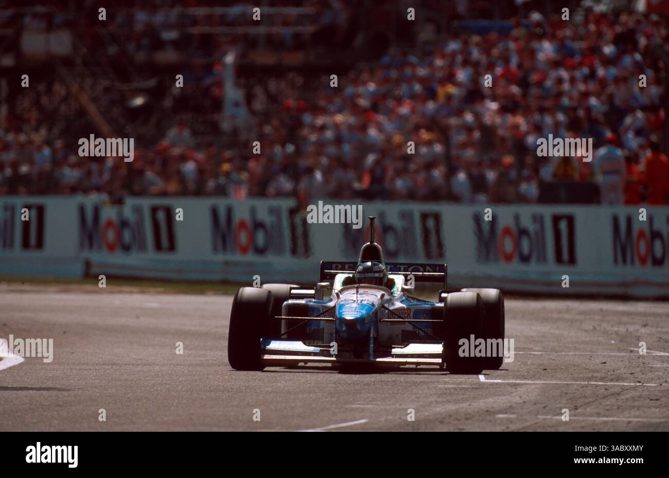 Gerhard Berger(AUT) Benetton B196, 2nd place..British Grand Prix ...