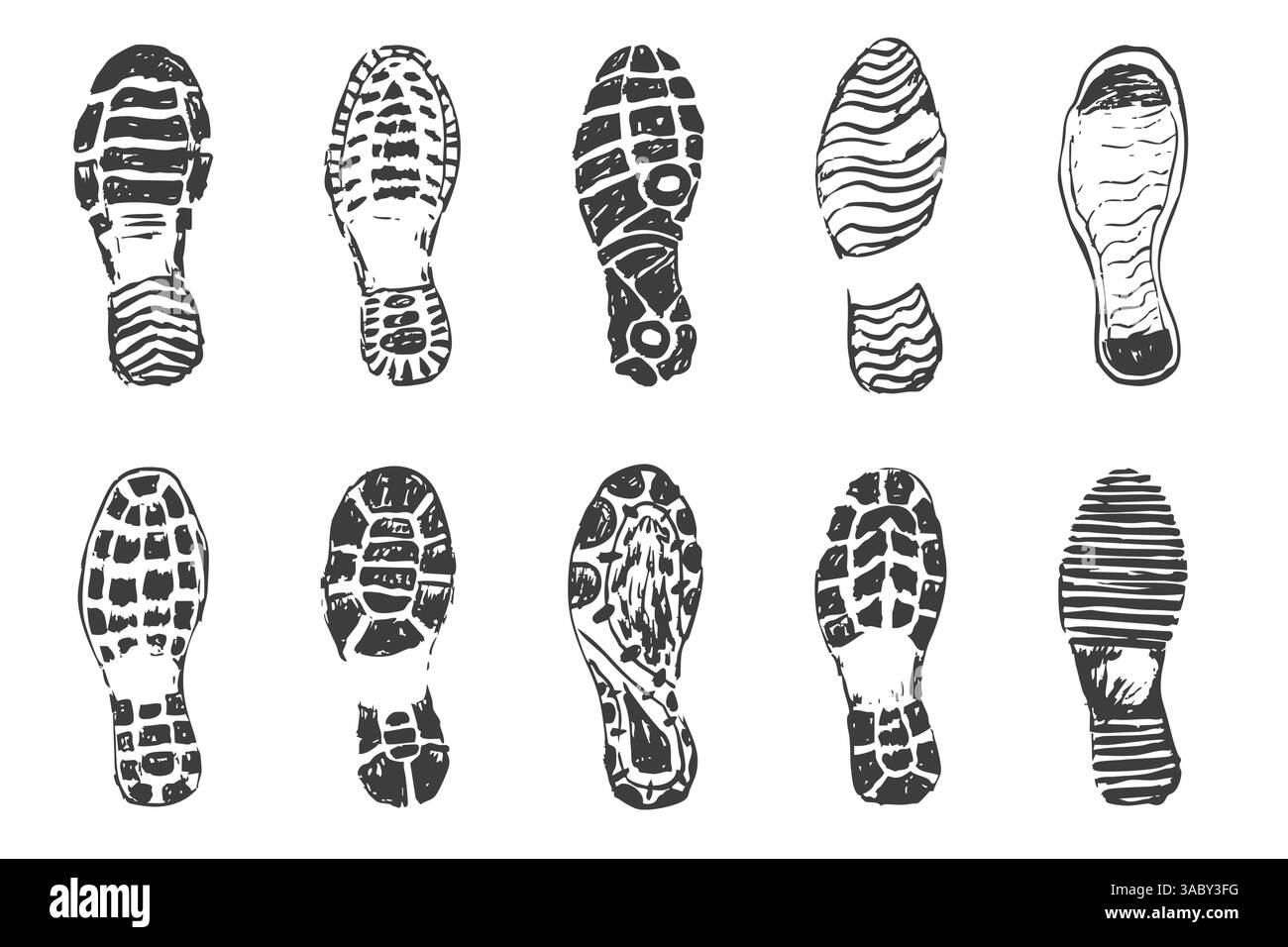 Shoe print boot, foot step silhouette mark. Boot Print textured, grunge ...