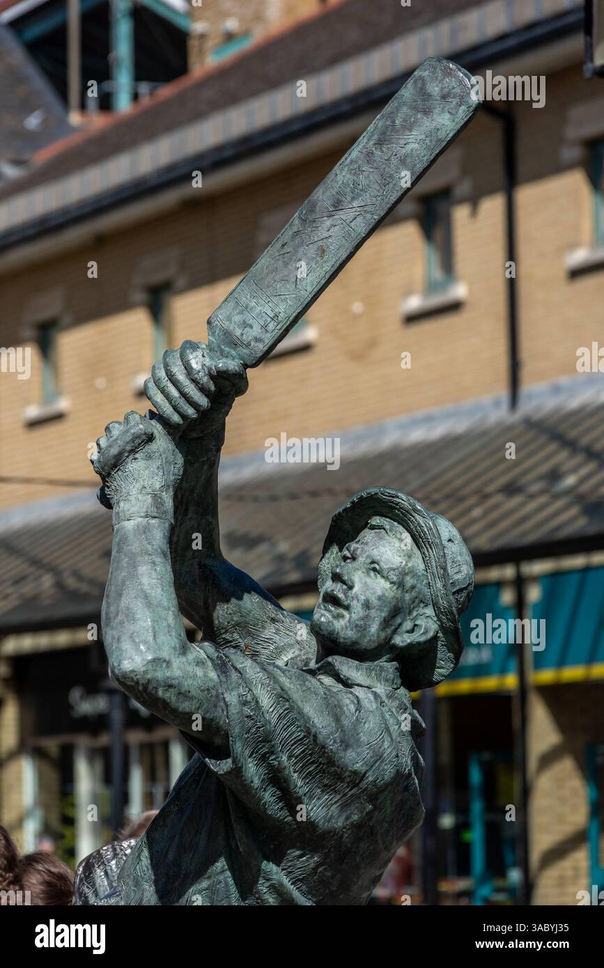 Hastings, March 31st 2025: The Spirit of Cricket statue in the Priory ...