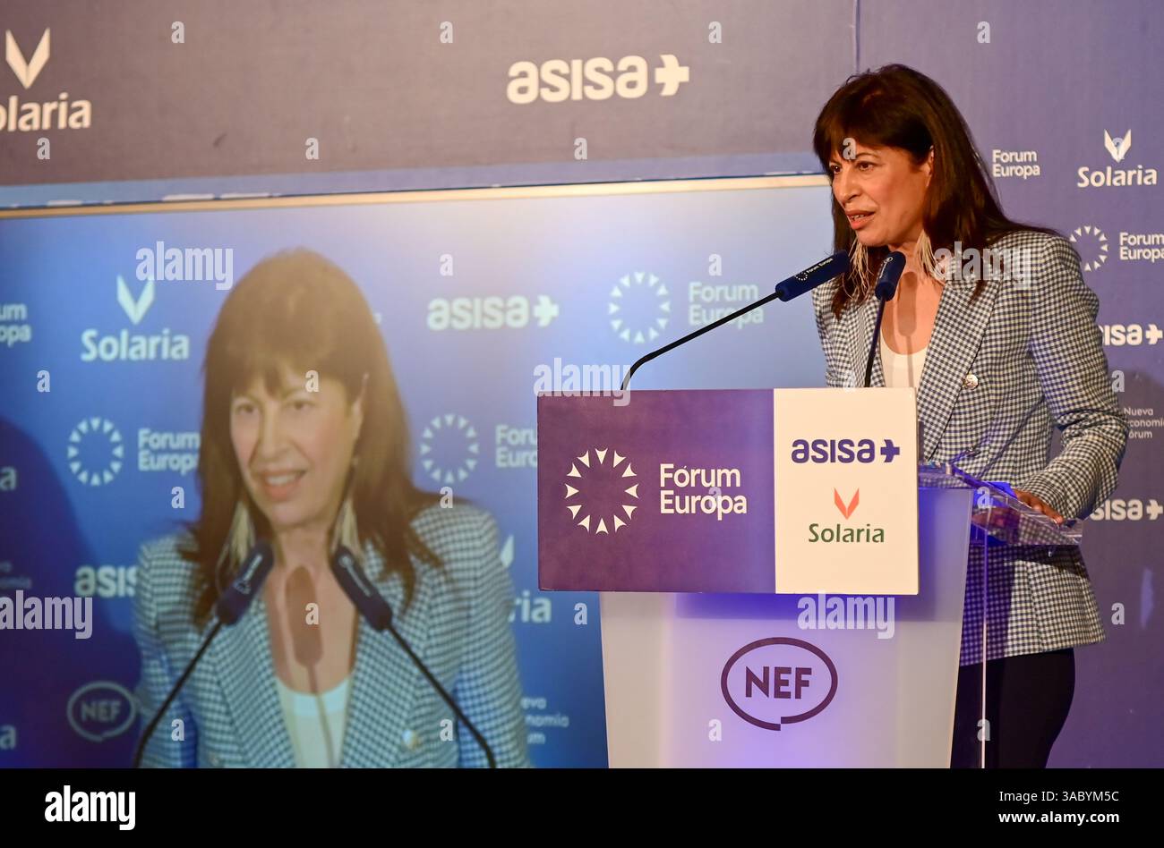 Madrid, Madrid, SPAIN. 3rd Apr, 2025. Ana Redondo, Minister of Equality ...