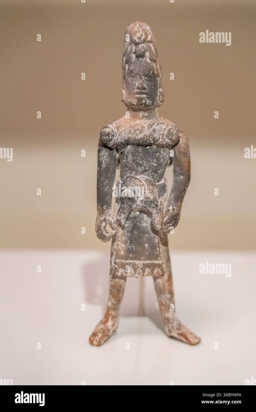 figure, Mayan culture, Jaina Island, Mexico, 600-900 AD, ceramic, MuEC ...