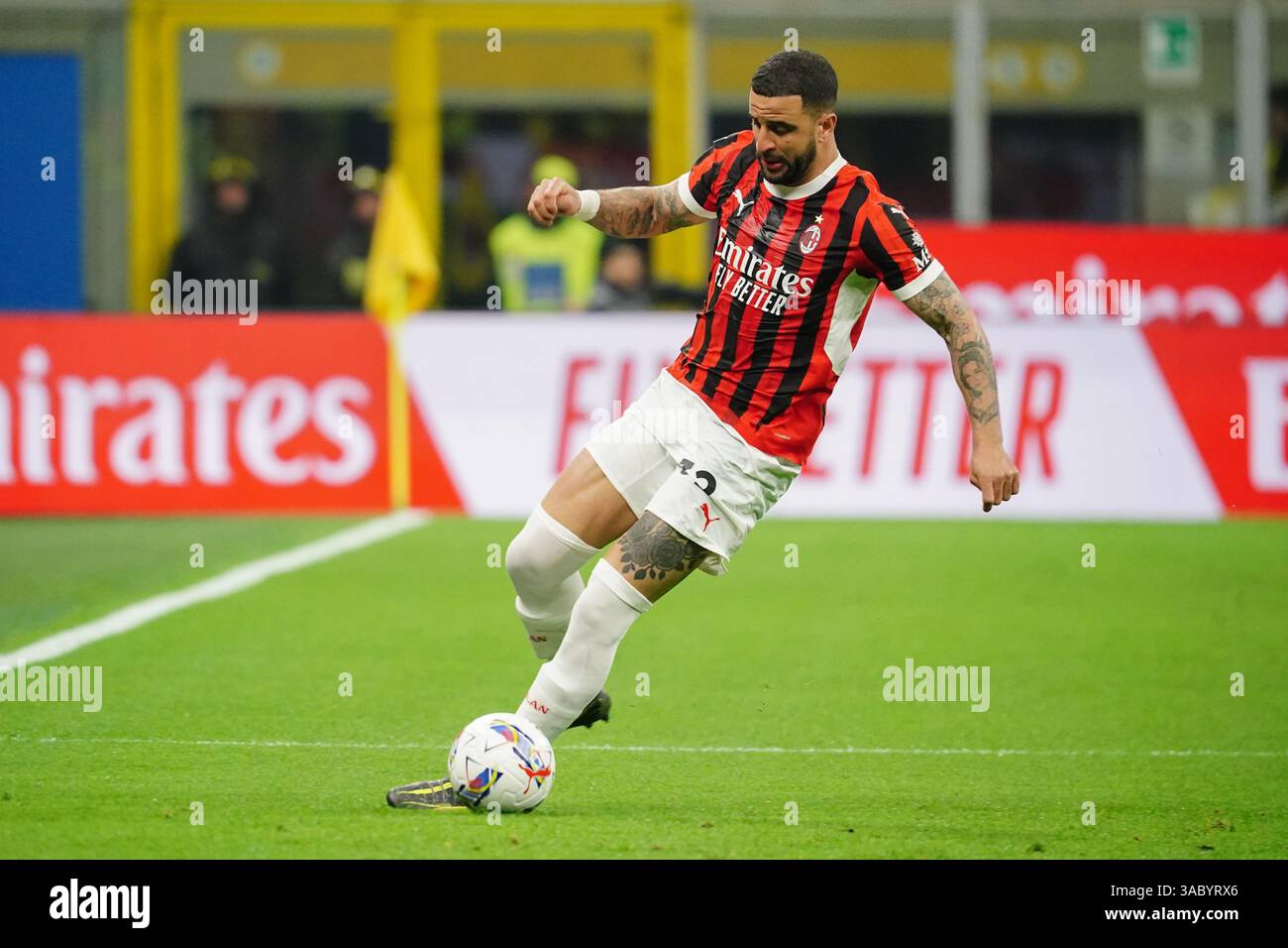 Kyle Walker (AC Milan) during the first match of the Coppa Italia ...
