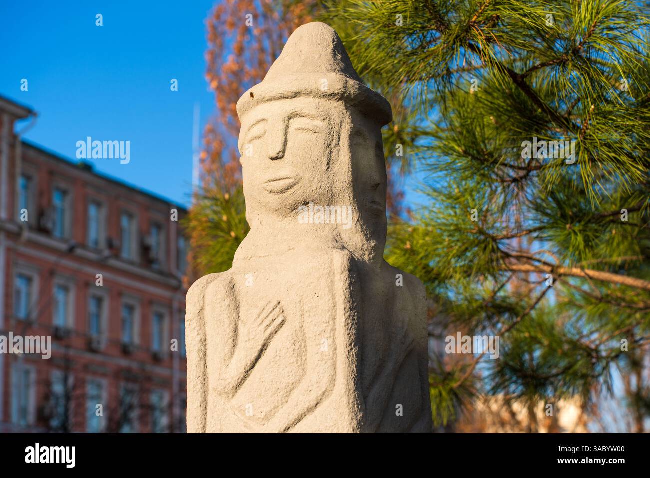 Kyiv, Ukraine - March 28, 2025: Zbruch Idol, an ancient stone sculpture ...