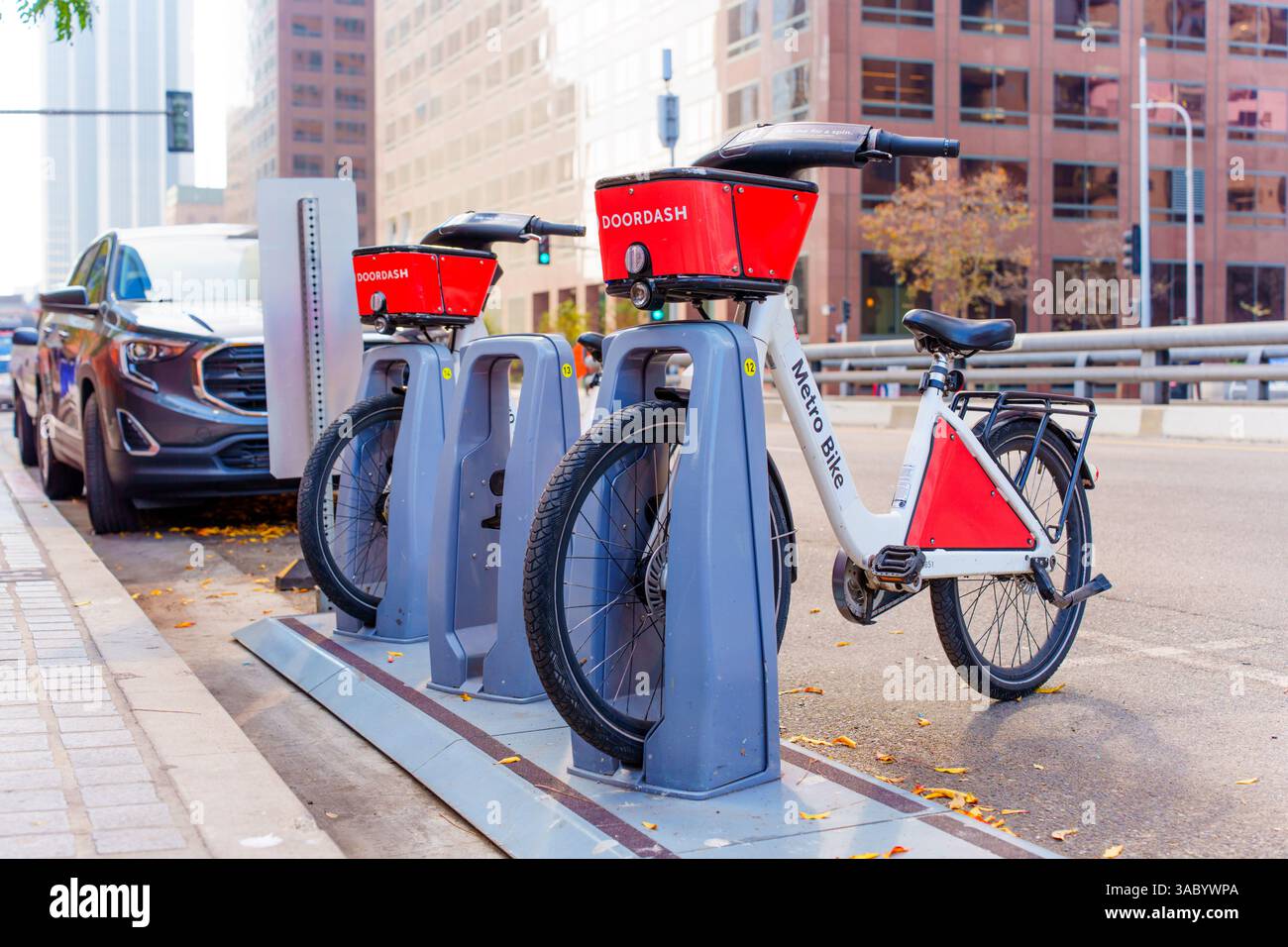 Los Angeles, California - December 3, 2024: Close-up view of DoorDash ...