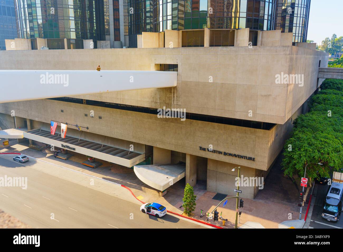 Los Angeles, California - December 4, 2024: Wide-angle view of the ...