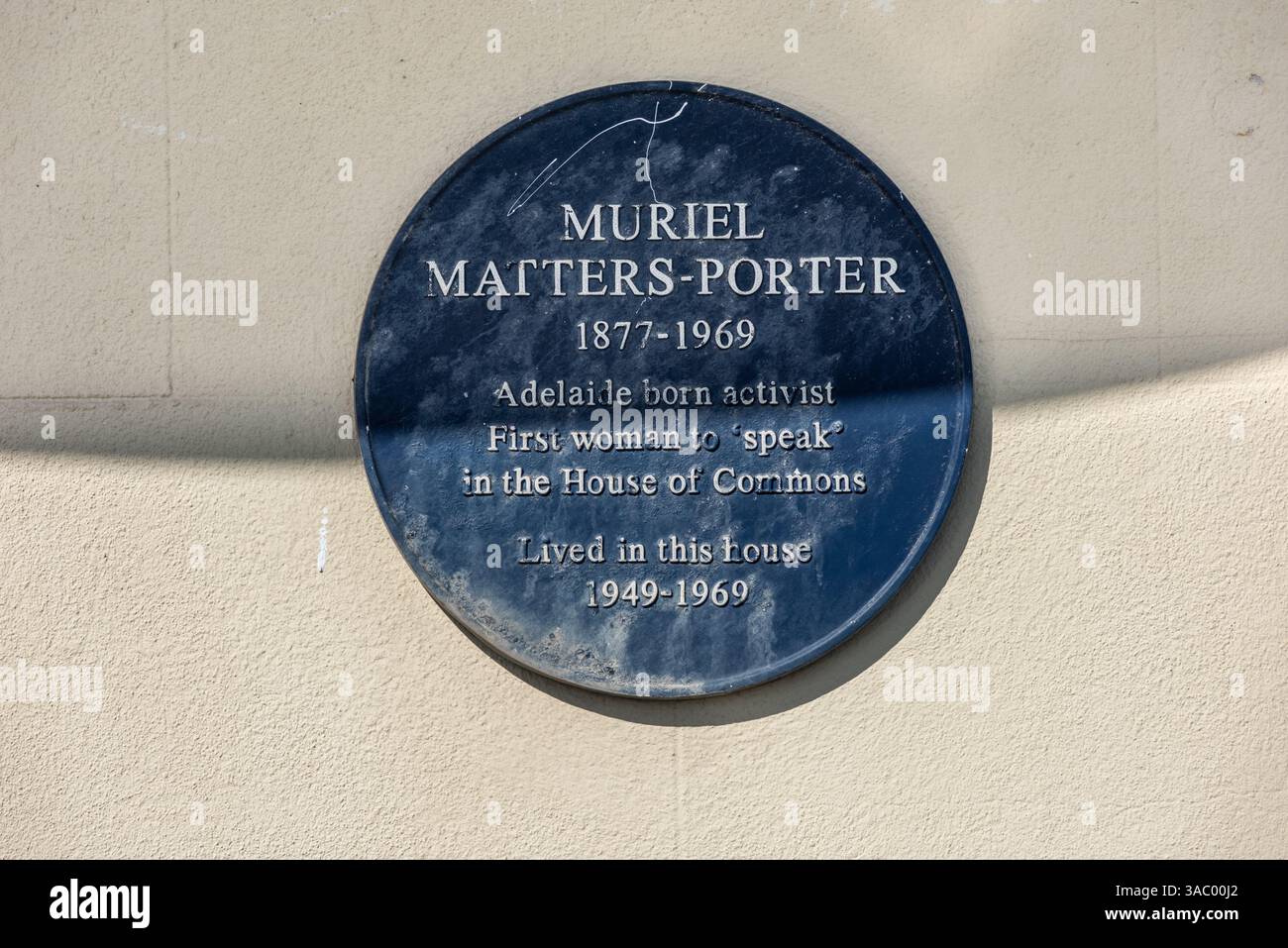 Muriel matters porter blue plaque hi-res stock photography and images ...