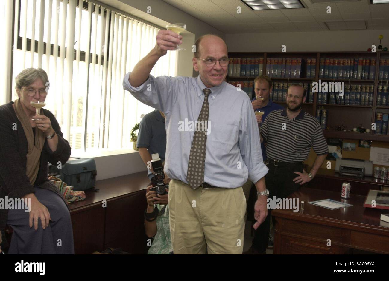 (Published 10/11/2001, A-1) K. Barry Sharpless, Ph.D. (CQ), center ...