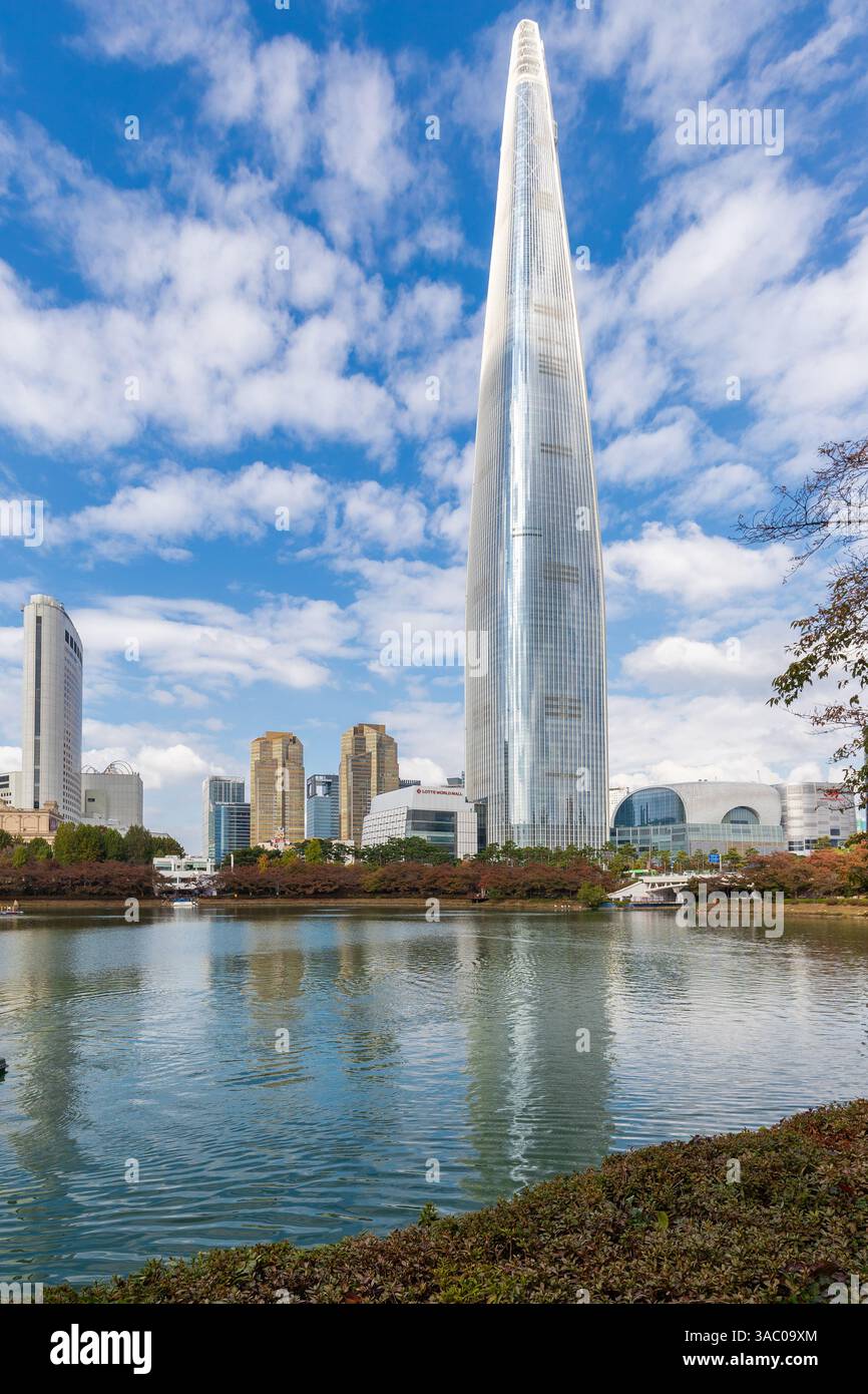 Lotte World Tower and amusement park is a 123-story skyscraper and a ...
