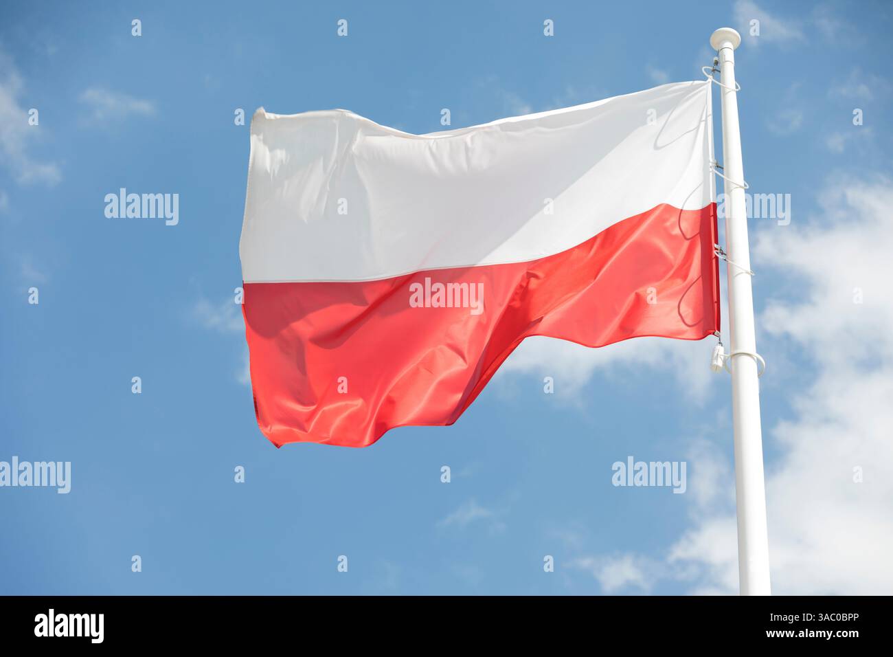 The national flag of Poland Stock Photo - Alamy