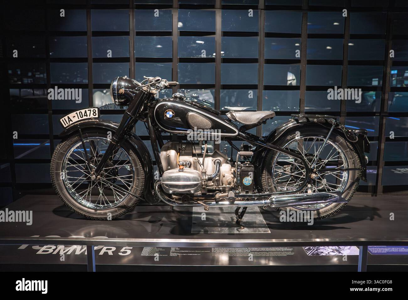 Classic BMW R5 Motorcycle Displayed at BMW Museum in Munich Stock Photo ...
