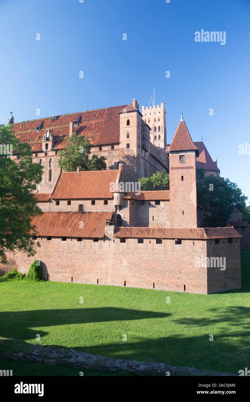 Poland, Malbork, Malbork Castle, one of the largest gothic castles in ...