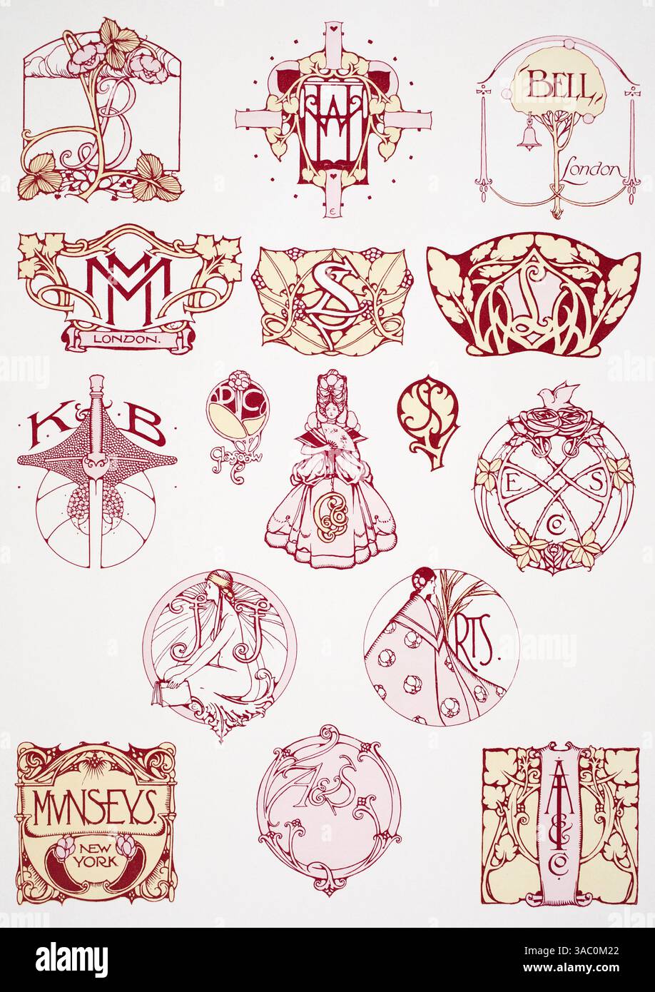 Vignetten. vignettes, commercial, art with monograms by George Montague ...