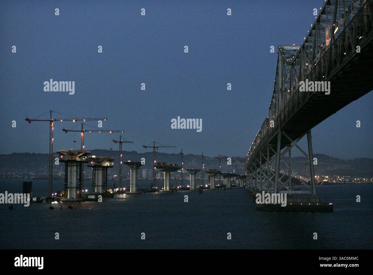 (published 5/8/2005, A-20) Construction progressed through the night on ...