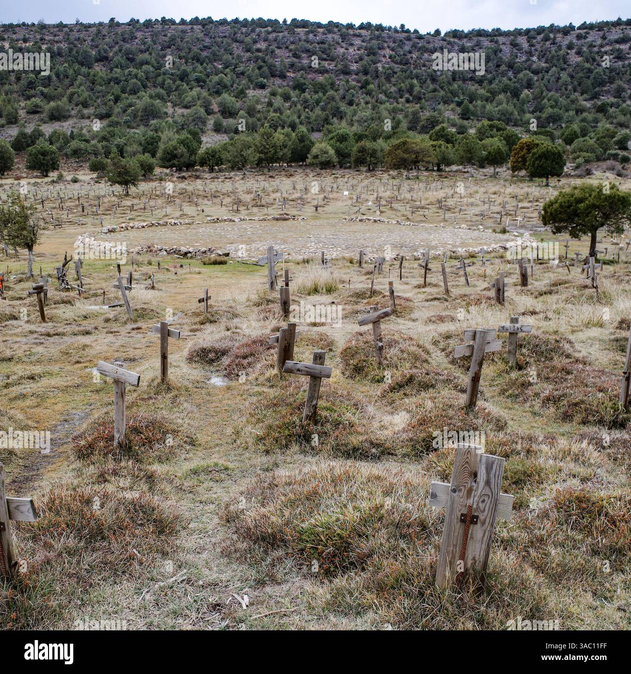 Burgos, Spain - 3 March, 2025: Sad Hill Cemetery, set for the finale of ...