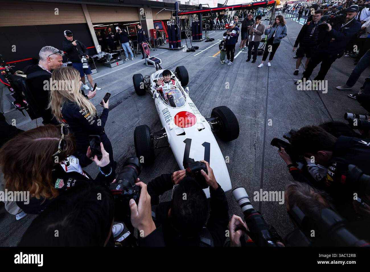 TSUNODA Yuki (jap), Red Bull Racing RB21, portrait, Honda RA272 during ...