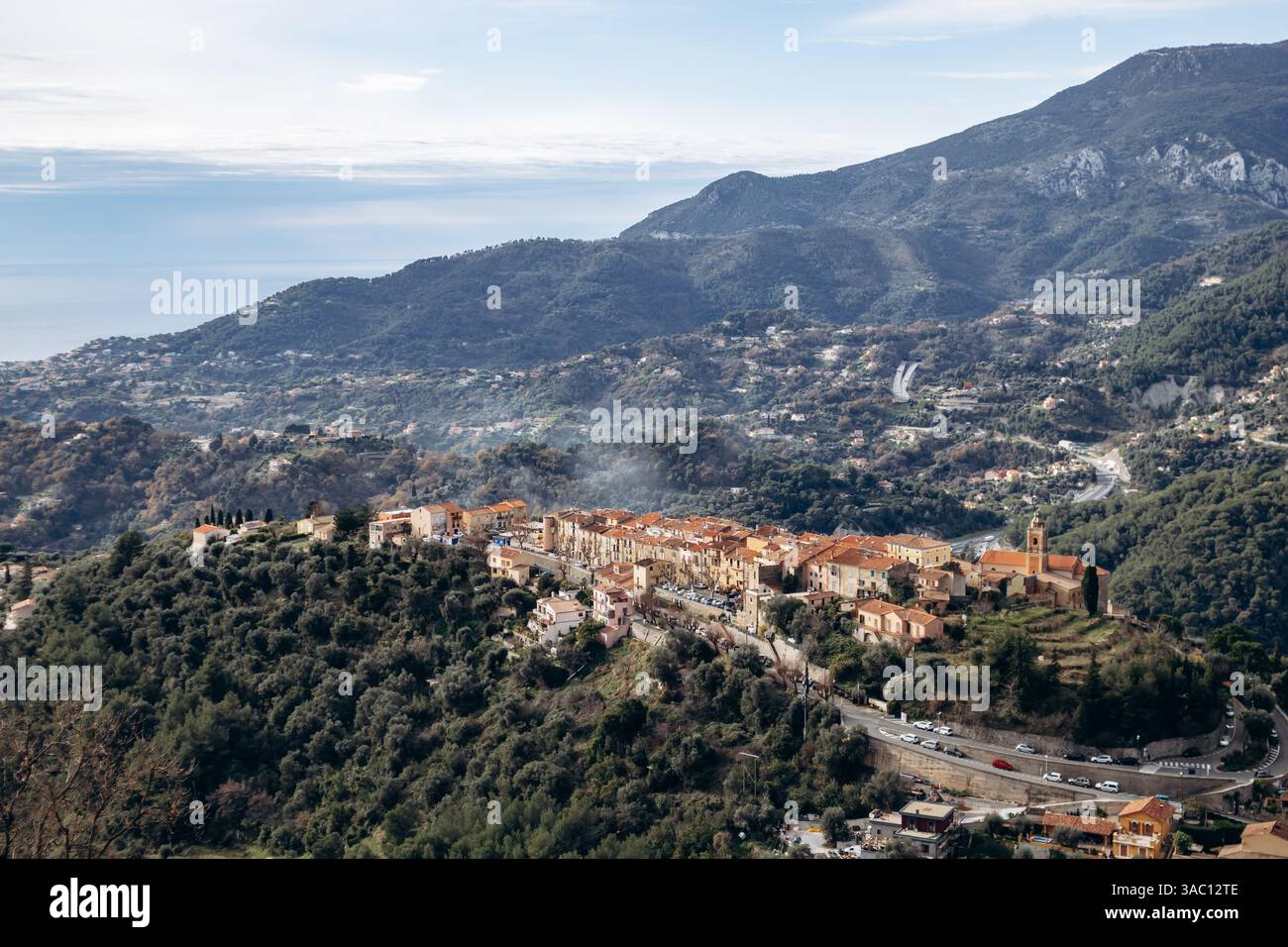 Small village of Castellar, located near Menton, offering picturesque ...