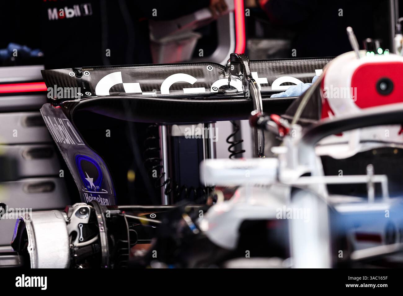 Red Bull Racing RB21, mechanical detail rear wing during the Formula 1 ...
