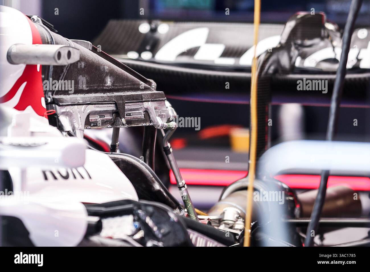 Red Bull Racing RB21, mechanical detail, radiator system during the ...