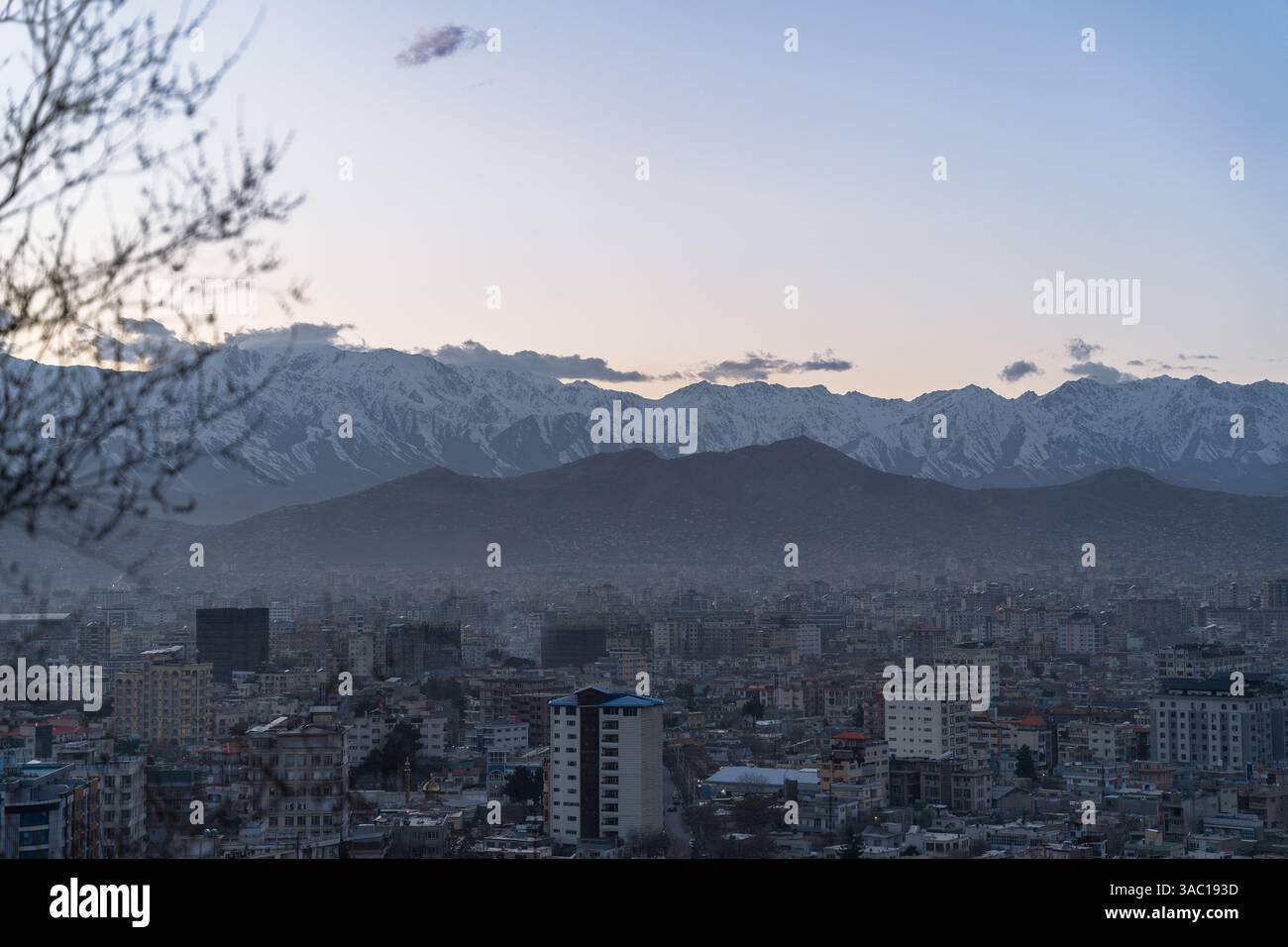 Evening view of Kabul city Stock Photo - Alamy