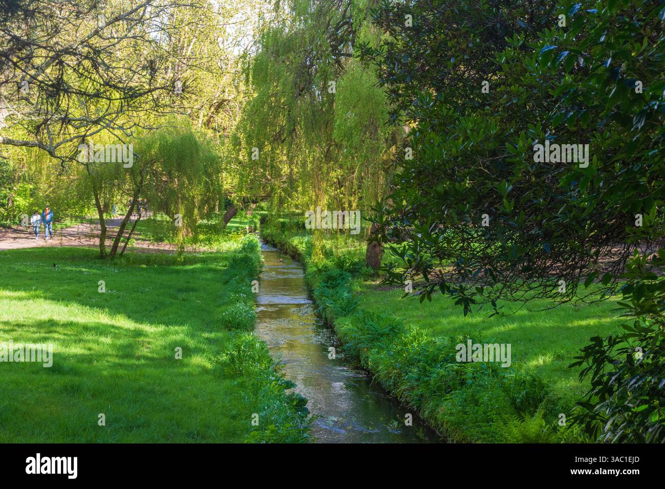 Upper Gardens, Bournemouth, UK - April 9th 2024: The Bourne Stream ...