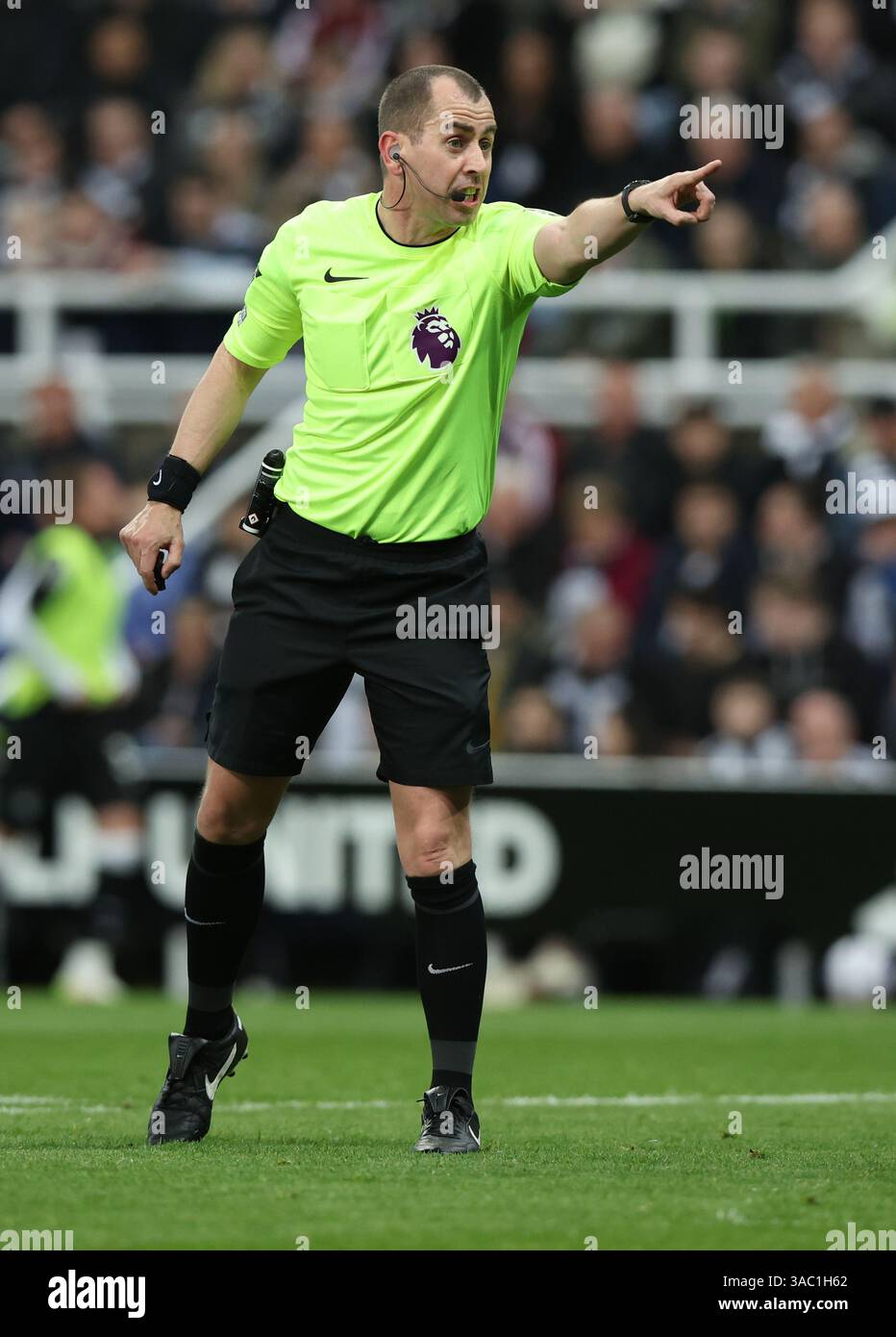 Newcastle Upon Tyne, UK. 2nd Apr, 2025. Referee Peter Bankes during the ...