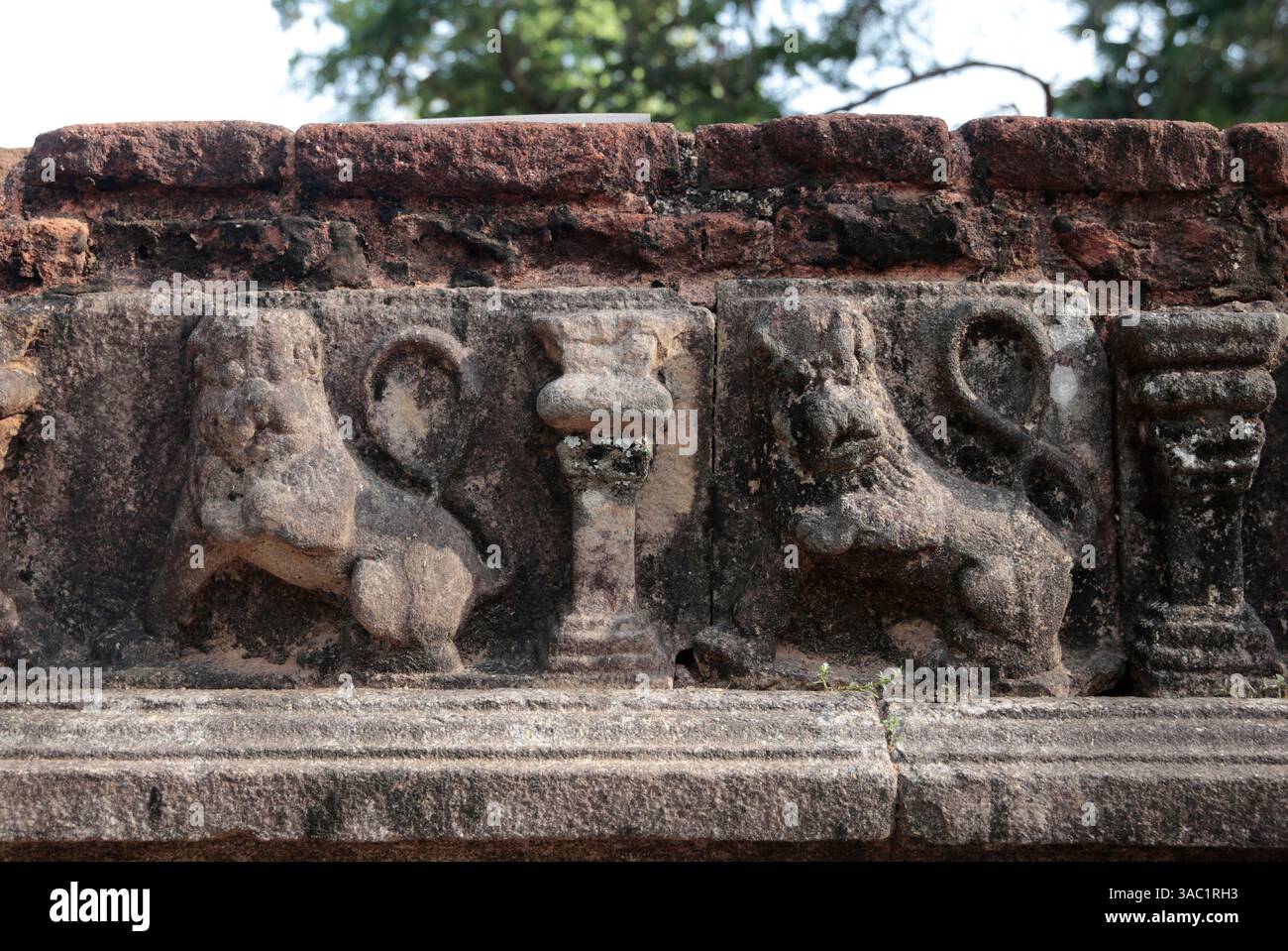 Sri Lanka. Ancient ciy of Polonnaruwa. Ruins. Detail of the ruins Stock ...