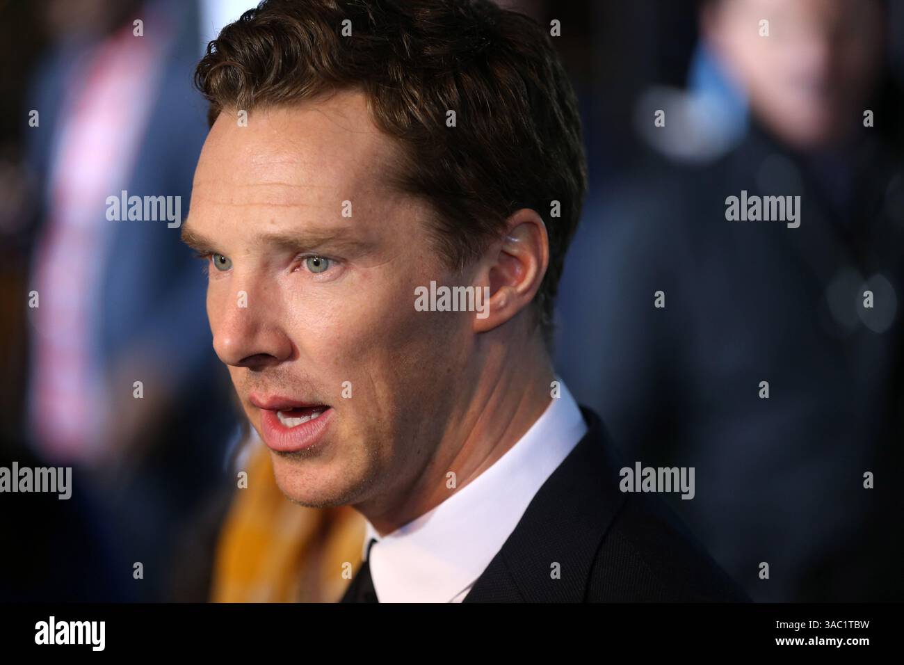 Benedict Cumberbatch at the 'Penguins of Madagascar' premiere in New ...