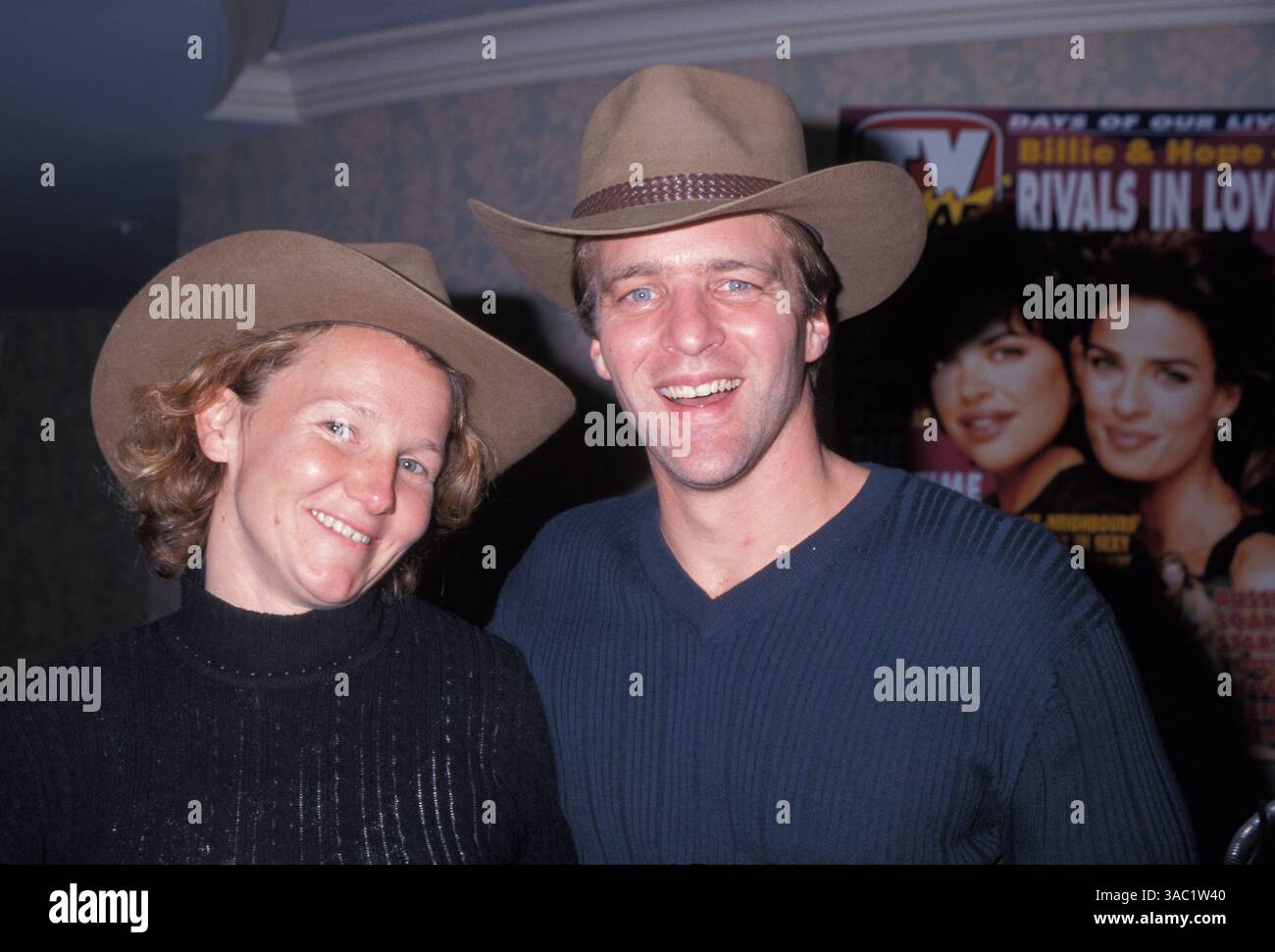 Jan 14, 1998 - Los Angeles, CA, USA - Actor ROARK CRITCHLOW with wife at the Australian TV Soap ...