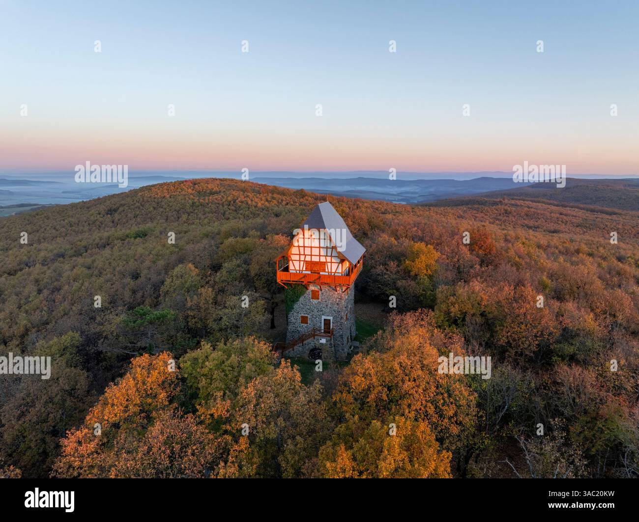 Bujak, Hungary - Amazing fall view about Sasberc lookout tower ...