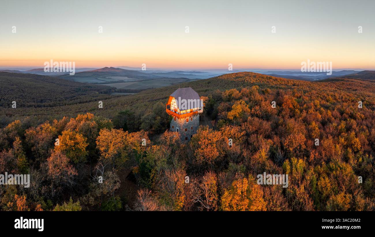 Bujak, Hungary - Amazing fall view about Sasberc lookout tower ...