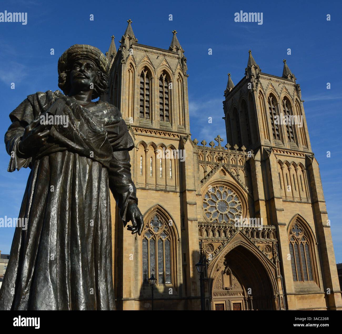 Statue of reformer and writer, Raja Ram Mohan Roy, and West Front of ...