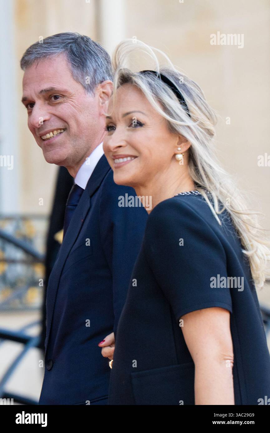 Paris, France. 31st Mar, 2025. Rodolphe Saade and Veronique Saade ...