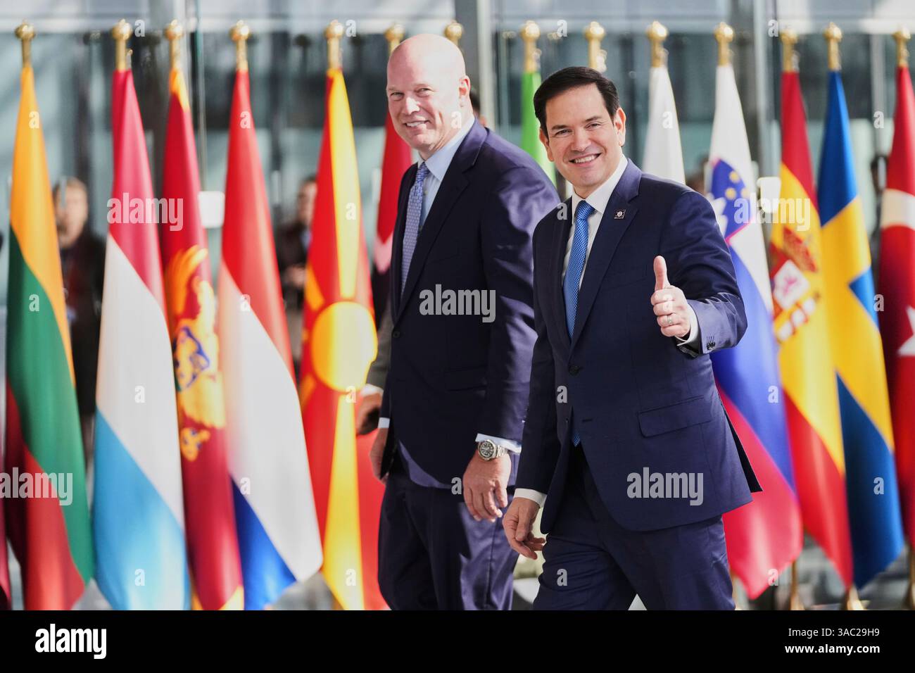 United States Secretary of State Marco Rubio, right, and United States ...