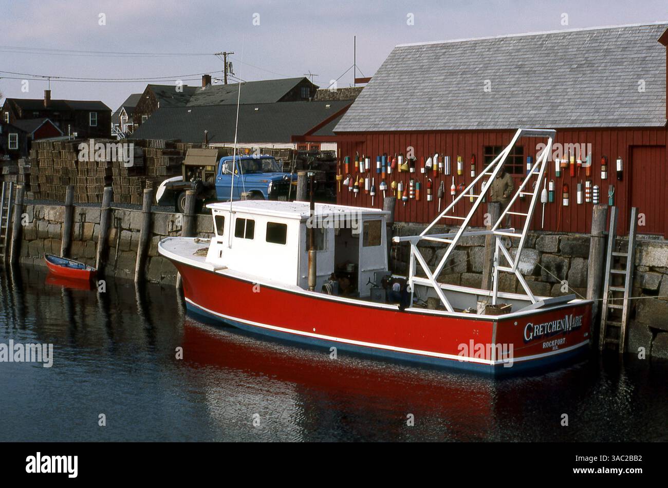 Gretchen Marie fishing boat in the harbour at Rockport, Massachusetts ...