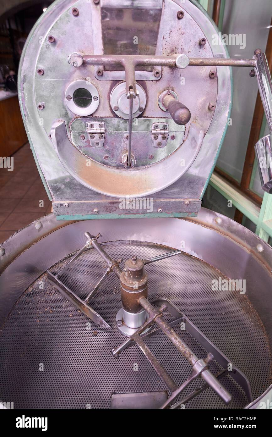 Close-up view highlighting the mechanical components and structure of ...