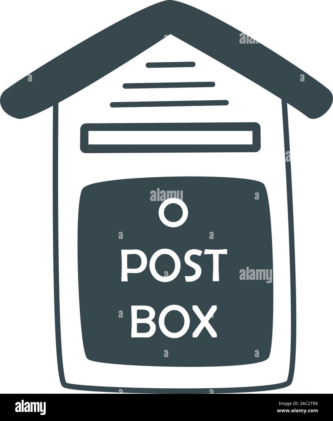 Individual mailbox doodle sketch style. Wall box for letters and ...