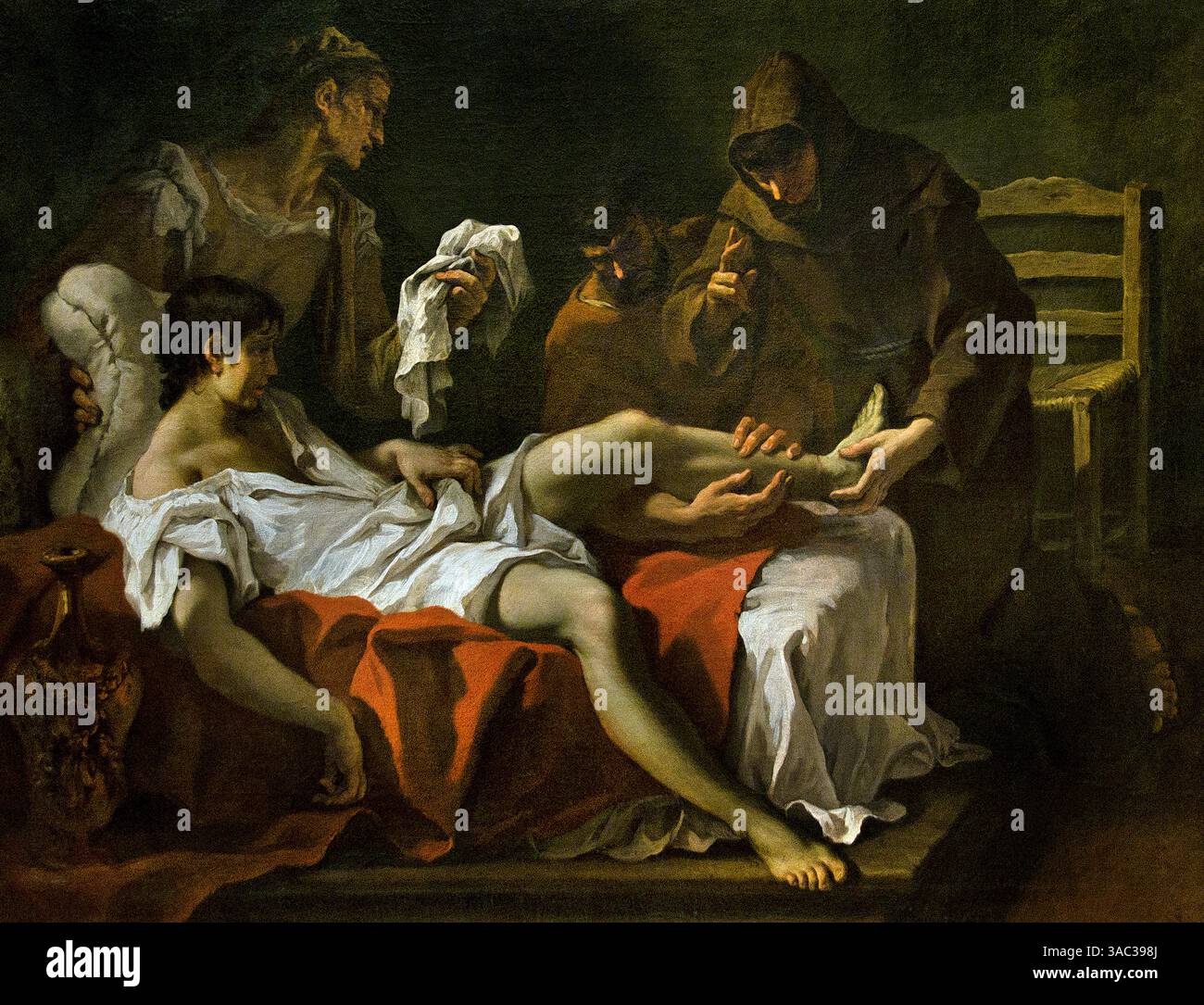 Saint of Padua healing a young man who had his foot amputated 1690 ...