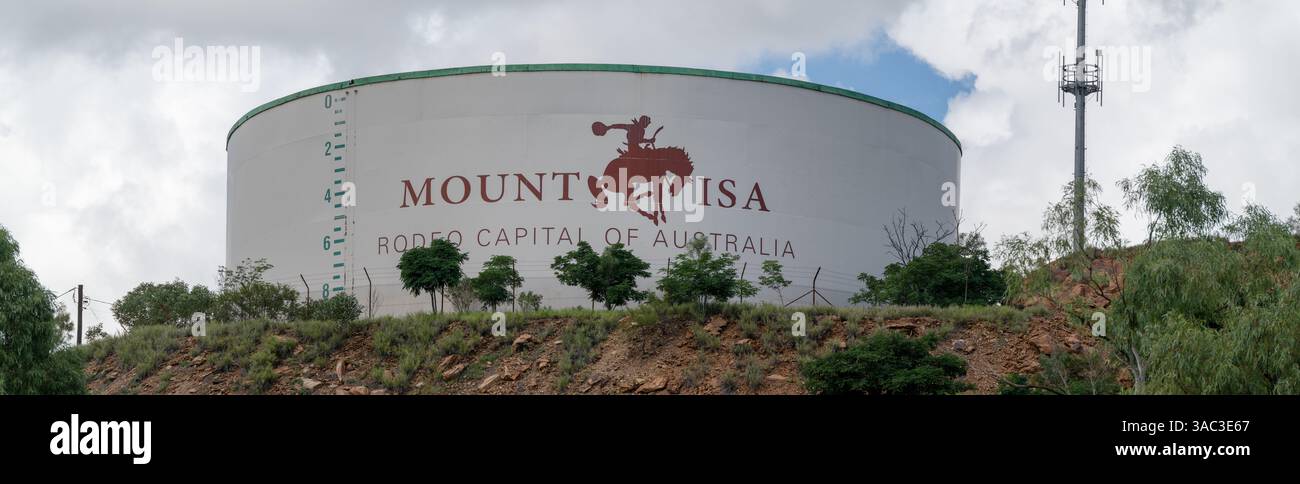 Mt Isa, Queensland, Australia - March 26 2025: water tank sign, iconic ...