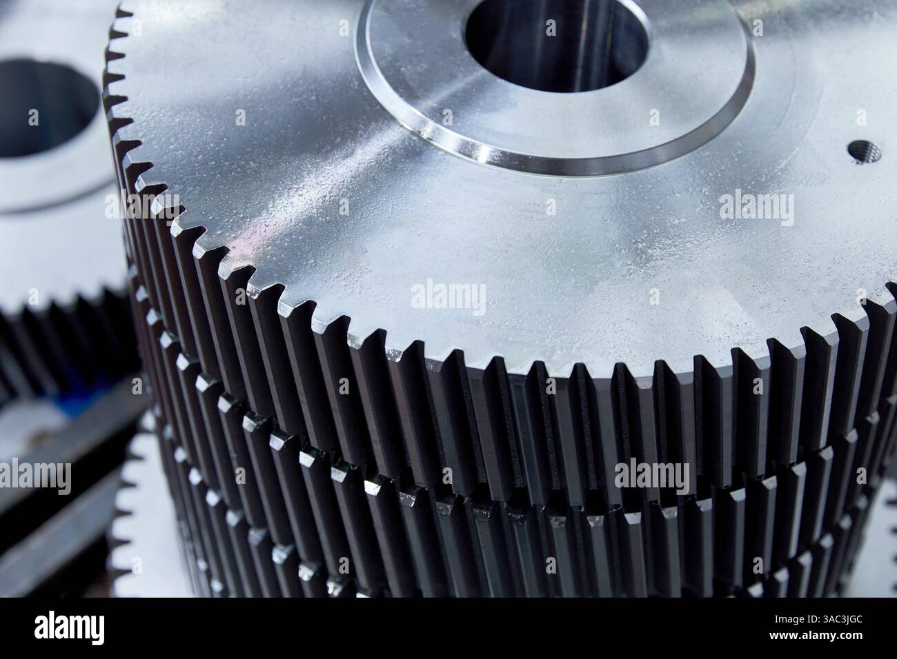 gears stacked in a mechanical industry, Basque country, Spain Stock ...