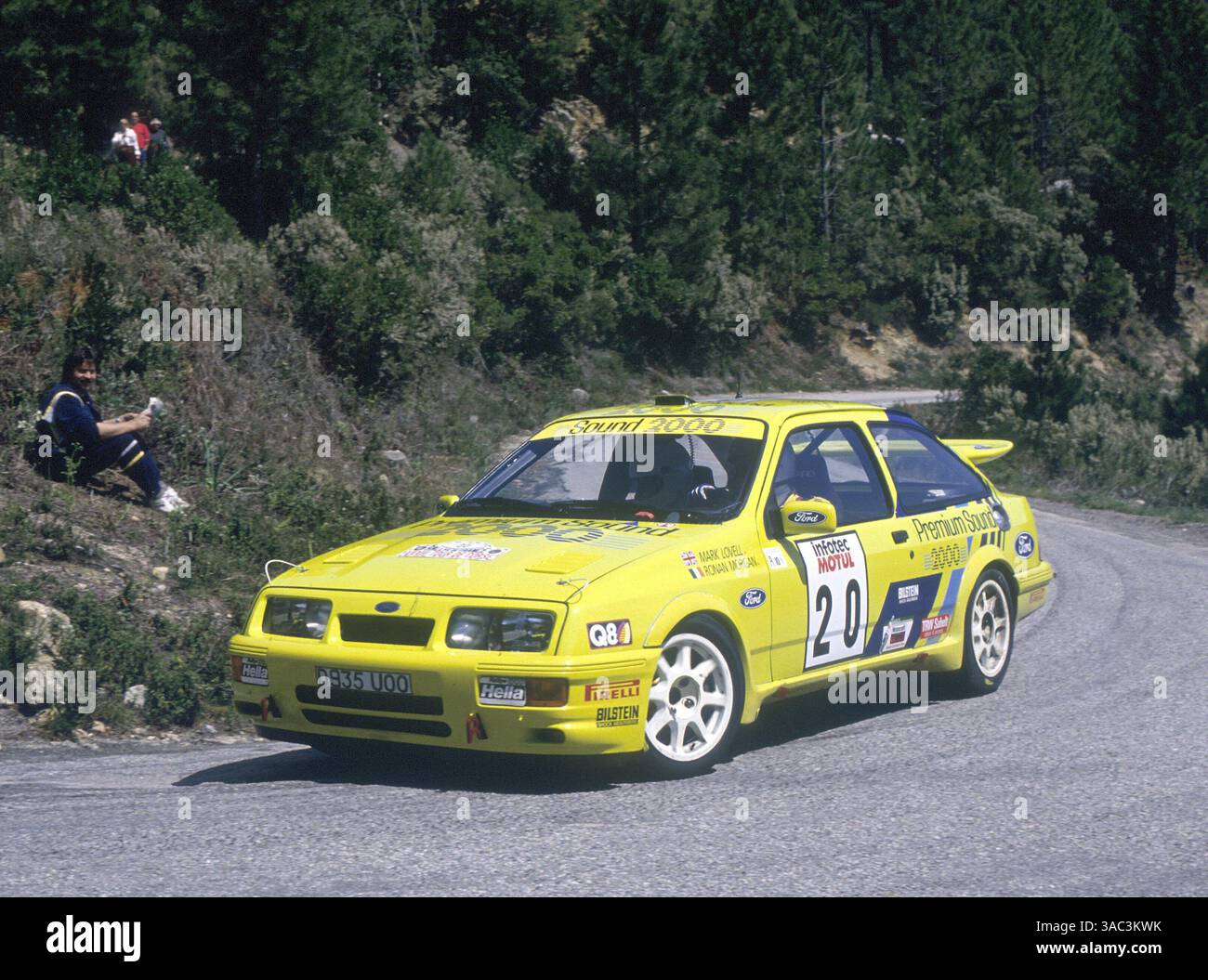 World Rally Championship, .Corsica Rally, 1989..Mark Lovell and Ronan Morgan (Credit Image ...