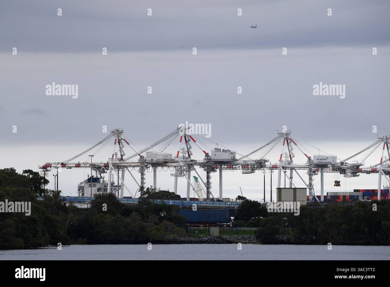Cranes at the Port Of Brisbane are seen in Brisbane, Thursday, April 3 ...